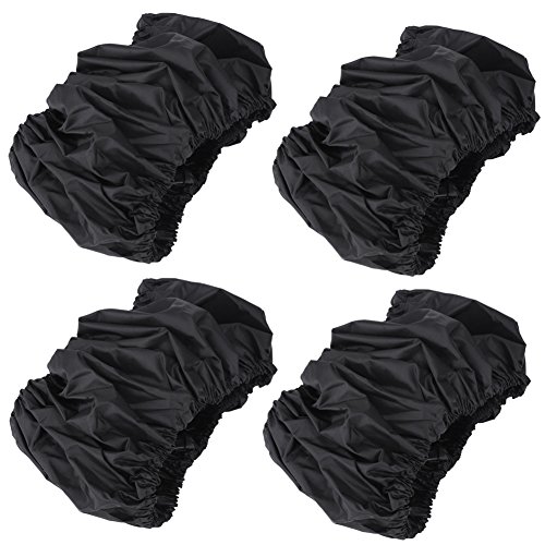 4Pcs Baby Stroller Wheel Protection, Wheelchair Tire Protector Black Dustproof Child Kid Baby Stroller Wheel Protection(L)