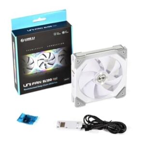 Lian Li UNI Fan SL120 RGB PWM Fan, White - 120 mm PC-Box Fan White, RGB (B x H x T) 122.