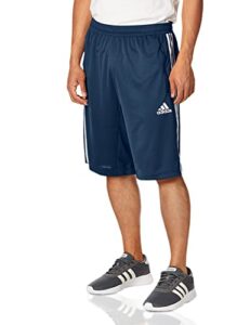 adidas men's designed 2 move 3-stripes primeblue shorts, crew navy/white, medium