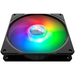 Cooler Master SickleFlow 140 V2 ARGB Square Frame Fan, ARGB 3-Pin Customizable LEDS, Air Balance Curve Blade, Sealed Bearing,140mm PWM Control for Computer Case & Liquid Radiator