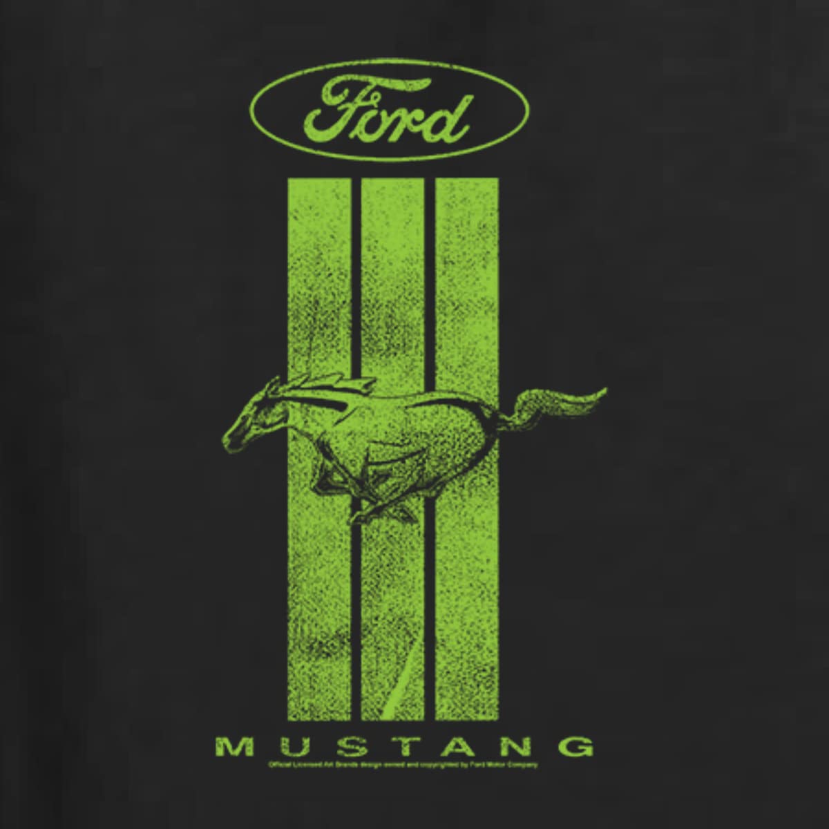 Green Striped Ford Mustang Cars and Trucks Ladies Racerback Tank Top, Black, Small