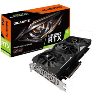 gigabyte gv-n207swf3oc-8gd geforce rtx 2070 super windforce oc 8g graphics card, 3x windforce fans, 8gb 256-bit gddr6, video card (renewed)