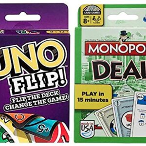 Uno Flip! and Monopoly Deal 2-Pack