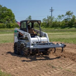 Titan Attachments 72in Ripper Scarifier Skid Steer Attachment, Quick Connect Landscape Rake