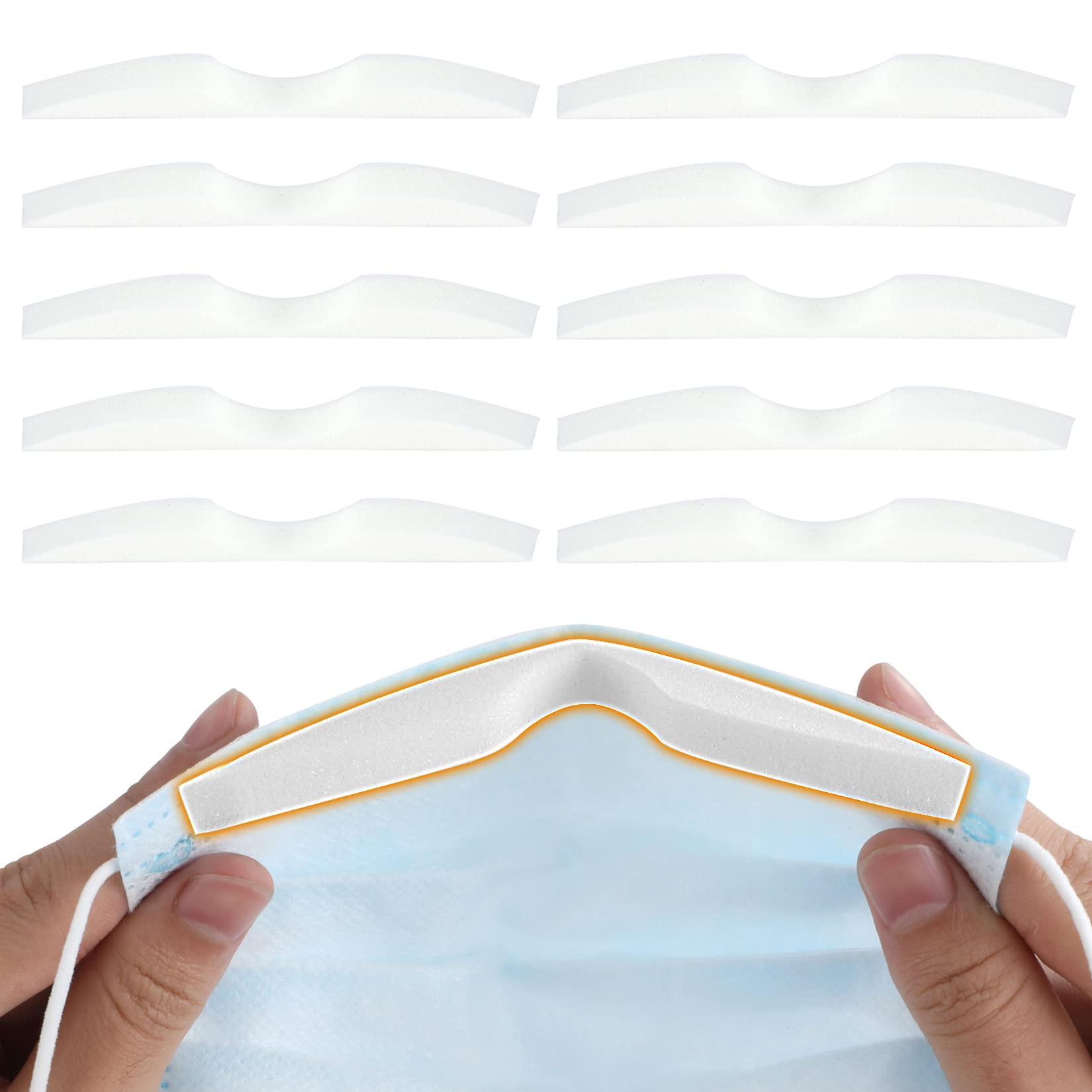 Sponge Anti-Fog Nose Bridge Pads Seal Nose Cushion Memory Foam Nose Pads Self-Adhesive Protection Strip Nose Pad for Mask 50 PCS