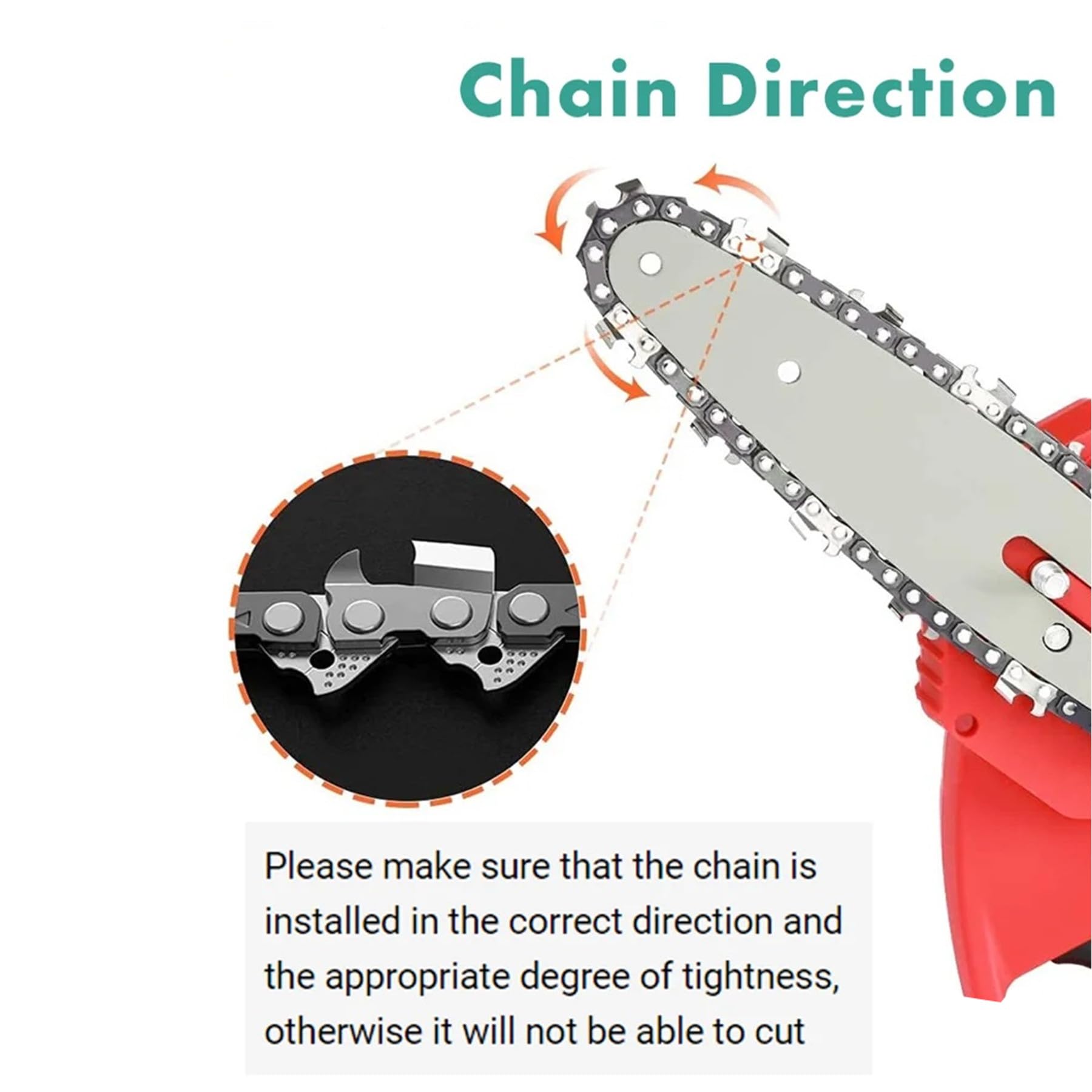 Kohnkdllc 14 Inch Chainsaw Chains .050" Gauge, 3/8" LP Pitch, 52 Drive Links S52 for Greenworks Husqvarna Poulan Echo Worx and for RYOBI RY3716, 2 pack