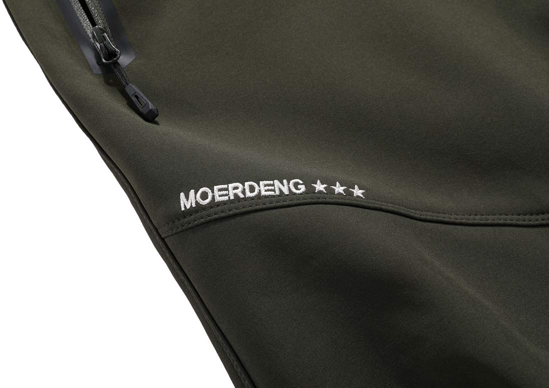 MOERDENG Men's Soft Shell Waterproof Winter Snow Ski Snowboarding Pants Fleece Cargo Hiking Pants