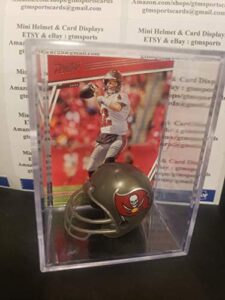 tom brady tampa bay buccanneers mini helmet card display case collectible qb auto shadowbox autograph bucs