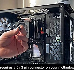 Cooler Master MasterFan MF200R ARGB 200 mm Addressable RGB Fan,5V/3-PIN,NOT Work with 4-PIN RGB or Standard RGB+12V