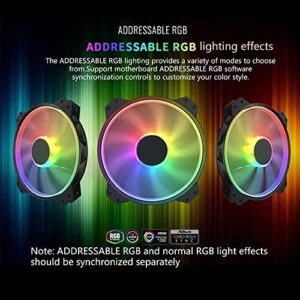 Cooler Master MasterFan MF200R ARGB 200 mm Addressable RGB Fan,5V/3-PIN,NOT Work with 4-PIN RGB or Standard RGB+12V