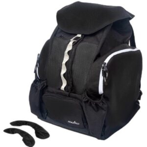 athletico hockey backpack - large backpack to carry hockey equipment including skates (black)