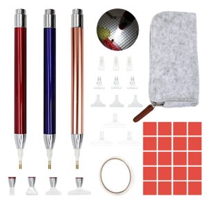 abodhu diamond painting pen kits with light diamond art pen led diamond painting pens 5d light up pens for diamond painting arts nails diy crafts, diamond art accessories tools for diamond painting