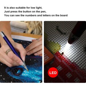 Abodhu Diamond Painting Pen Kits with Light Diamond Art Pen LED Diamond Painting Pens 5D Light Up Pens for Diamond Painting Arts Nails DIY Crafts, Diamond Art Accessories Tools for Diamond Painting