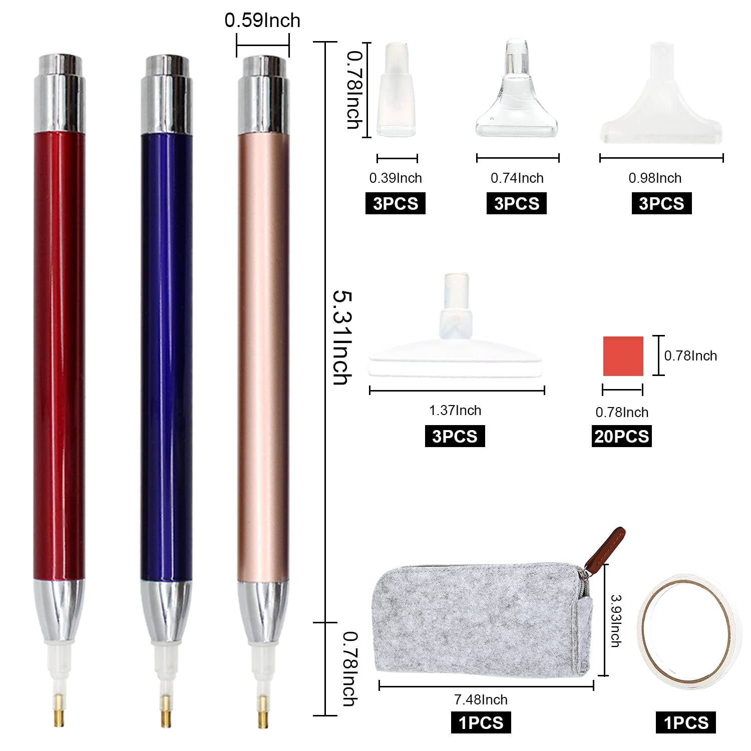 Abodhu Diamond Painting Pen Kits with Light Diamond Art Pen LED Diamond Painting Pens 5D Light Up Pens for Diamond Painting Arts Nails DIY Crafts, Diamond Art Accessories Tools for Diamond Painting