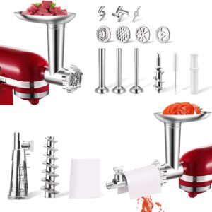 fruit & vegetable strainer set with food grinder attachment for stand mixer fresh fruits jucier vegetables strainer attachement meat grinder, sausage stuffer juice sauce maker