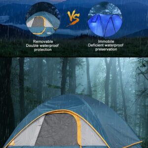 Camping Tent 2 Person, Waterproof Windproof Tent with Rainfly Easy Set up-Portable Dome Tents for Camping