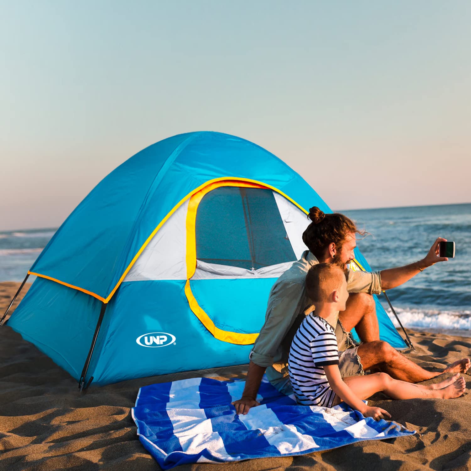 Camping Tent 2 Person, Waterproof Windproof Tent with Rainfly Easy Set up-Portable Dome Tents for Camping