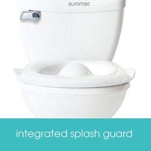 Summer Infant My Size Potty with Transition Ring & Storage,White-Realistic Potty Training Toilet-Features Interactive Toilet Handle, Removable Potty Topper and Pot, Wipe Compartment, and Splash Guard