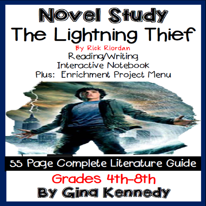 Novel Study- The Lightning Thief by Rick Riordan and Project Menu