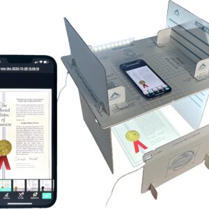 Scanner Bin Pro - Phone Scanner Stand for Photo and Document scanning (Also Used as a Document Camera, Invented & Produced in The USA)