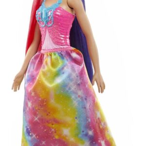 Barbie Dreamtopia Royal Doll with Extra-Long Two-Tone Fantasy Hair, Hairbrush, Headband & Styling Accessories