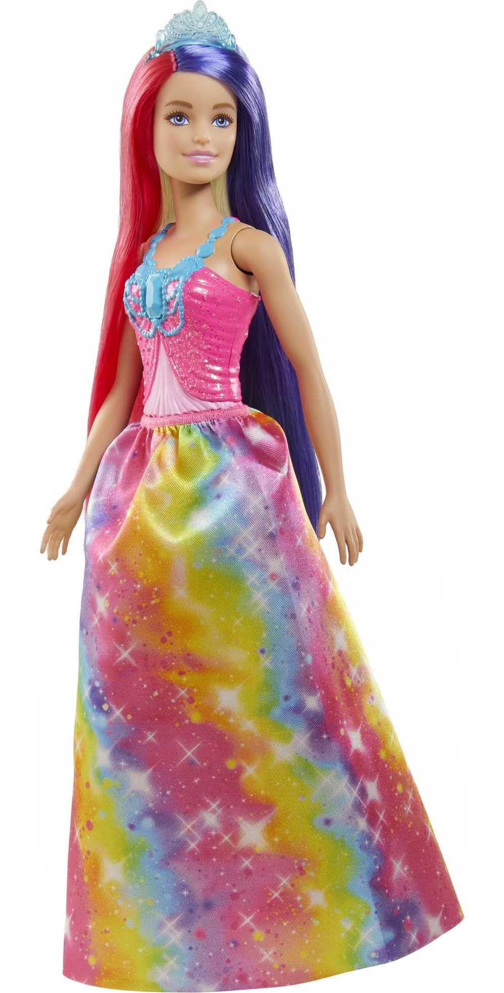 Barbie Dreamtopia Royal Doll with Extra-Long Two-Tone Fantasy Hair, Hairbrush, Headband & Styling Accessories