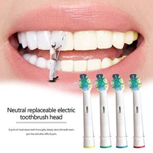 Replacement Brush Heads Compatible with Oral-B-Braun– Floss Action - Pack of 4 Generic Electric Toothbrush Replacement Heads