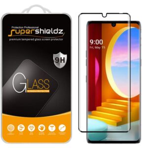 supershieldz (2 pack) designed for lg velvet and velvet 5g uw tempered glass screen protector, (full cover) (3d curved glass) anti scratch, 0.33mm, bubble free (black)