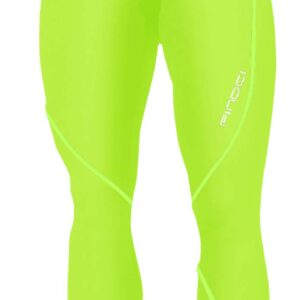 1Bests Men's Sports Running Set Compression Shirt + Pants Skin-Tight Long Sleeves Quick Dry Fitness Tracksuit Gym Yoga Suits (New Green, L)