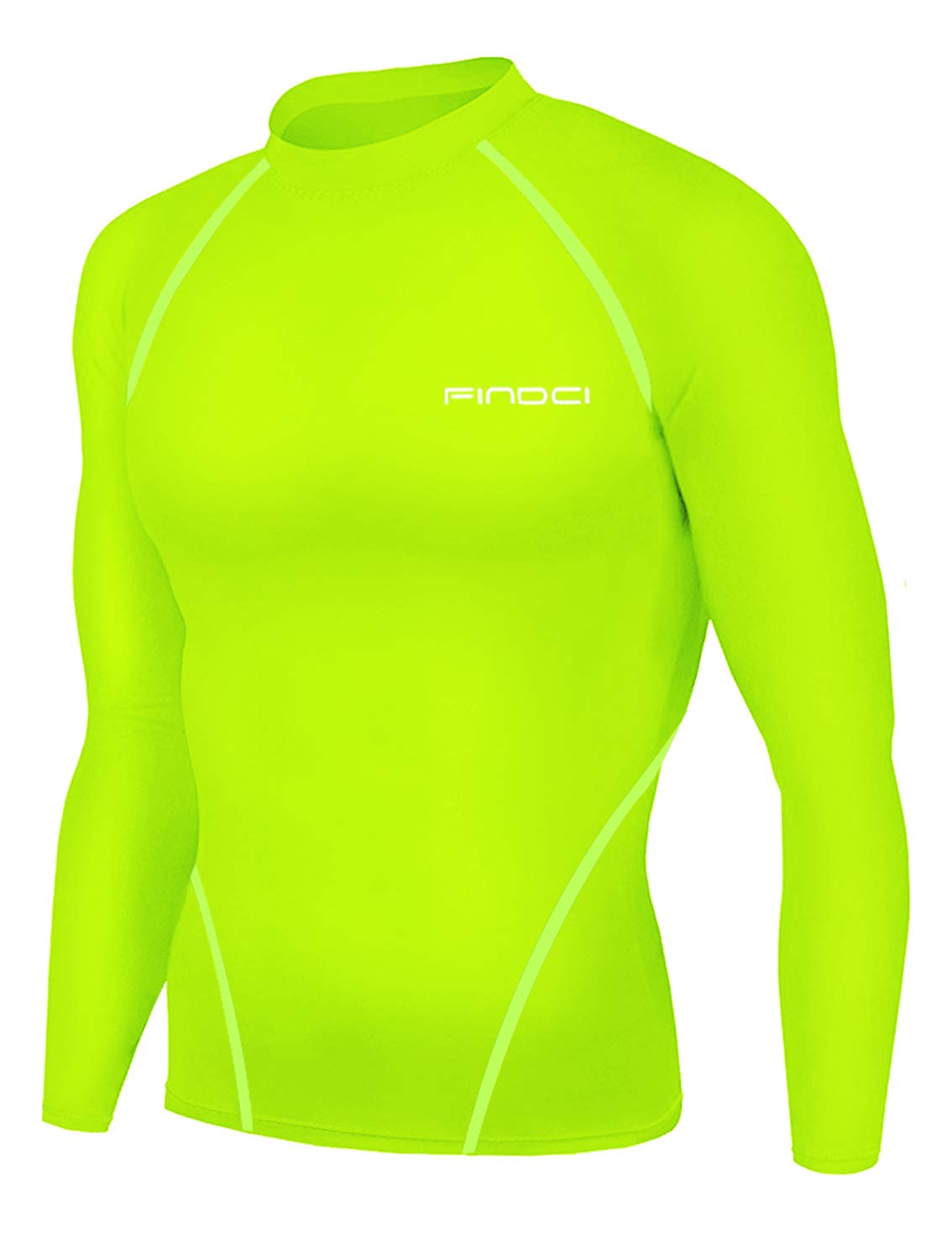 1Bests Men's Sports Running Set Compression Shirt + Pants Skin-Tight Long Sleeves Quick Dry Fitness Tracksuit Gym Yoga Suits (New Green, L)