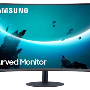 Samsung – T55 Series C32T550FDN 32" 1000R Curved Monitor, Dark Blue Gray (LC32T550FDNXZA) (Renewed)