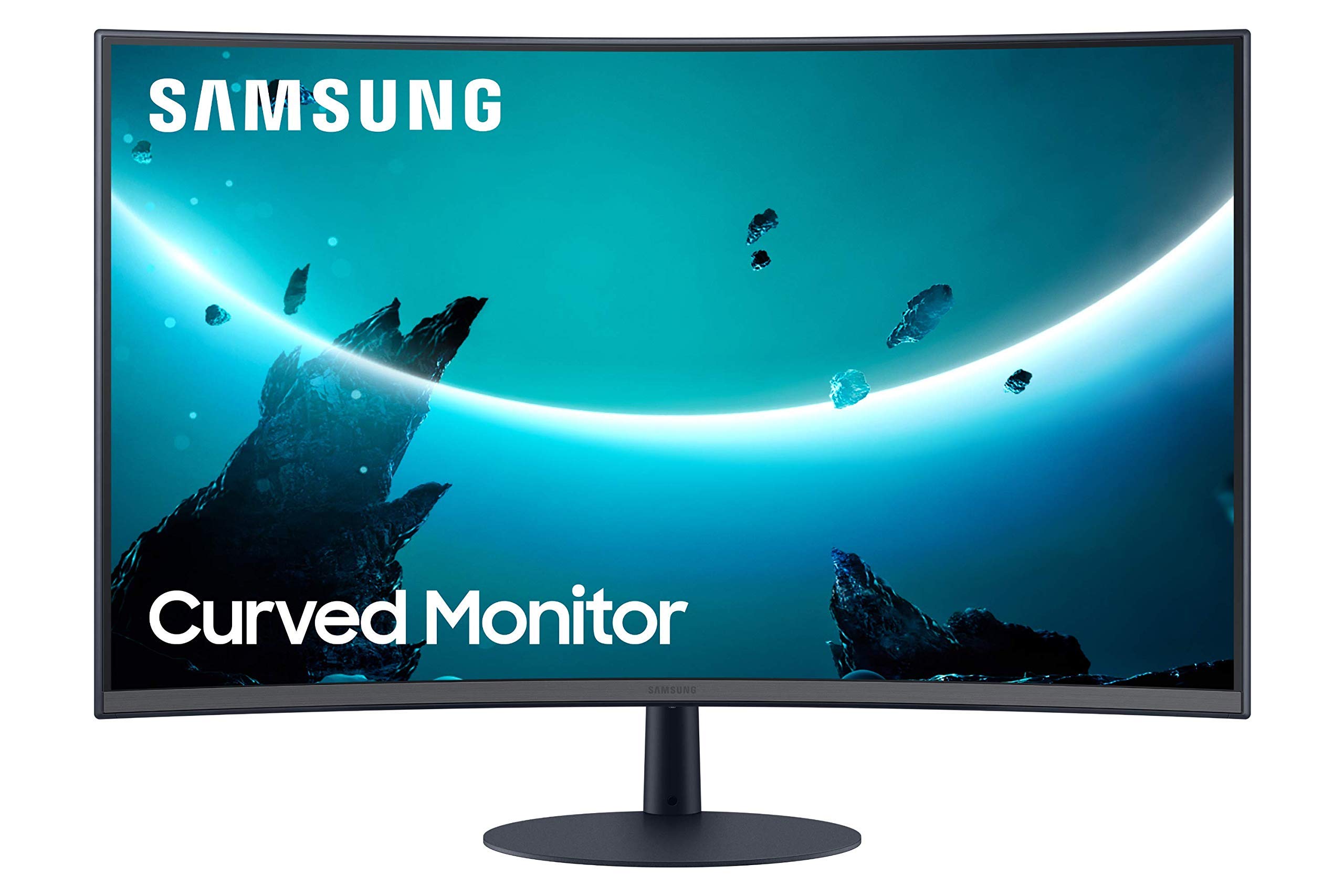 Samsung – T55 Series C32T550FDN 32" 1000R Curved Monitor, Dark Blue Gray (LC32T550FDNXZA) (Renewed)