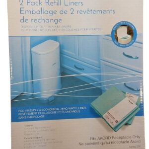 Akord 8-Pack Liner Refills For Janibell 330 Model Adult Diaper System (2 Packs in 4 Boxes) A Single Liner Pack Will Last For Over 1000 Adult Briefs Using The Akord Continuous Liner System Of Disposal.