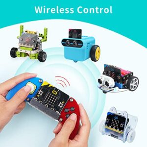 ELECFREAKS microbit Game Joystick Wireless Control Handle by Micro:bit STEAM Education DIY Graphical Programming Controller(Without Micro:bit)