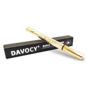 Davocy Magnetic Eyeliner for False Eyelash, No Glue Need, Suitable for Sensitive Eyes, Waterproof & oil-proof, Easy to Use for Makeup, Compatible with Any False Eyelashes,