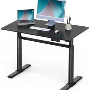 Fenge Height Adjustable Standing Desk- 43x24’’ Electric Stand Up Desk - Sit Stand Desk, Ultra-Quiet Motor, Home Office Workstation, Black