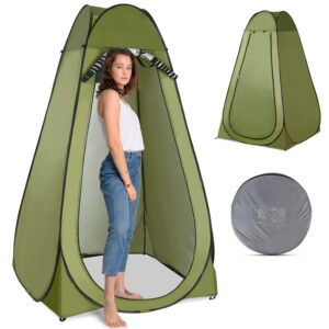 lixada outdoor 6ft quick set up privacy tent pop-up tent, toilet, camp shower, portable changing room for camping shower biking toilet beach