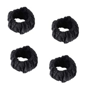 4pcs baby stroller wheel cover, infant pram stroller wheel protection covers black dust tire cover(l)