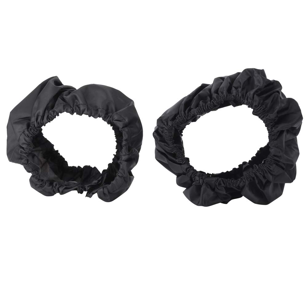 4Pcs Baby Stroller Wheel Cover, Infant Pram Stroller Wheel Protection Covers Black Dust Tire Cover(L)