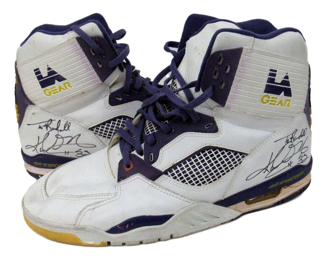 1990 Karl Malone Utah Signed Game Worn Sneakers Shoes LA Gear RARE 154711