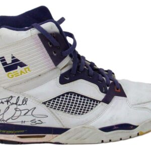 1990 Karl Malone Utah Signed Game Worn Sneakers Shoes LA Gear RARE 154711