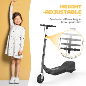 MAXTRA Electric Scooter for Kids Ages 6-12, 60 Mins Long Battery Life, Foldable ＆ Adjustable Handlebar Height