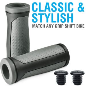 Marque Twist Shifter Handlebar Grip - Bike Handlebar Grips Designed for Twist Shifter 90mm (Gray)