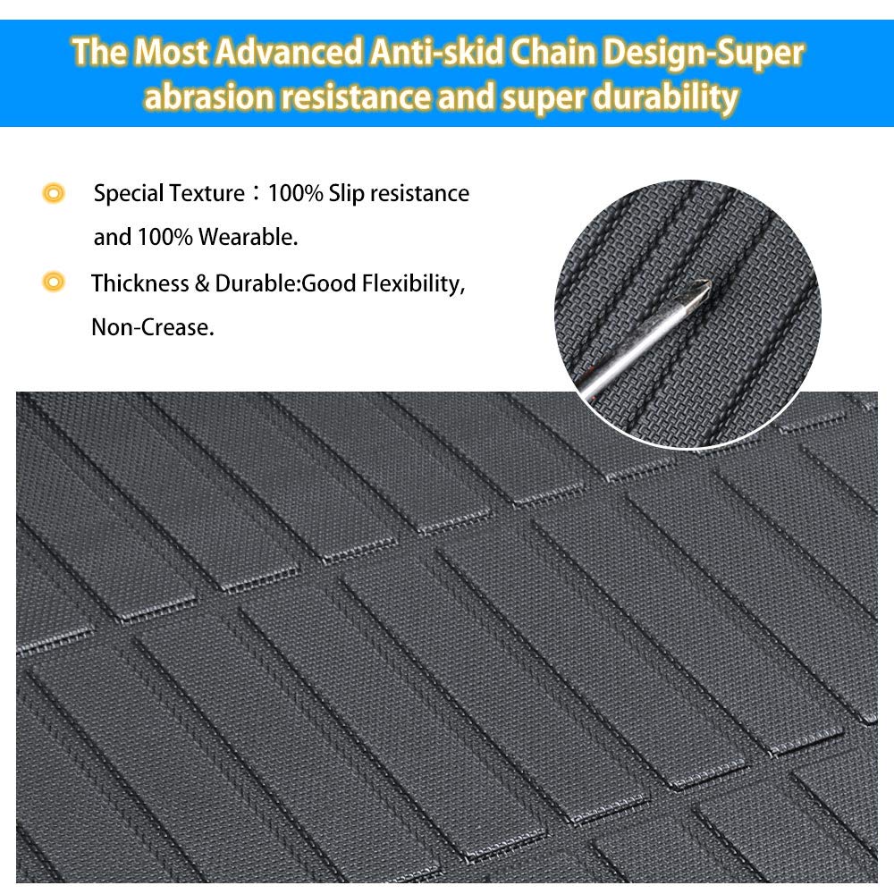 KUST Custom Fit Cargo Mat for 2020-2023 2024 Ford Escape Hybrid & No-Hybrid Cargo Liner All Weather Trunk Liner Tray Black TPO