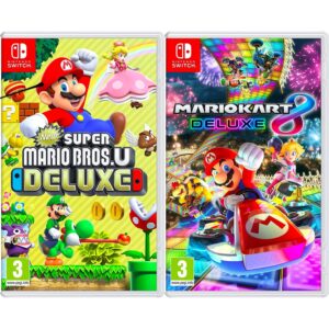 new super mario bros. u deluxe + mario kart 8 deluxe - two game bundle - nintendo switch (european version)