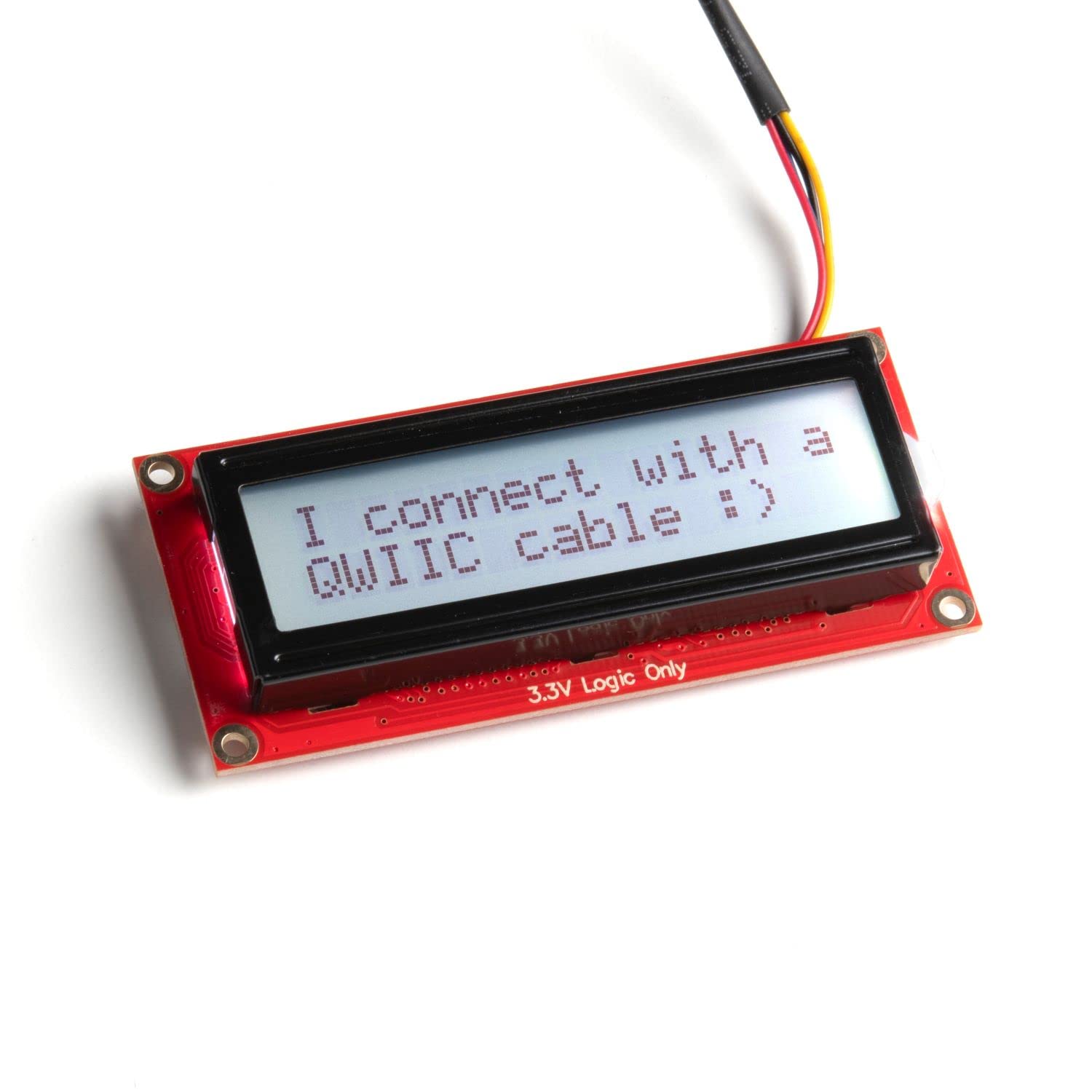 SparkFun 16x2 SerLCD - RGB Backlight (Qwiic) - Compatible with Arduino LCD Communicate Over Serial I2C and SPI 3.3V Compatible