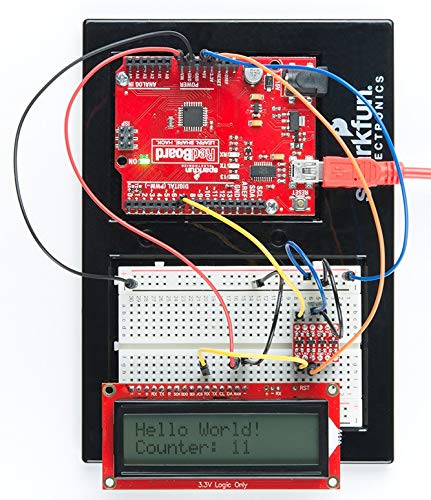 SparkFun 16x2 SerLCD - RGB Backlight (Qwiic) - Compatible with Arduino LCD Communicate Over Serial I2C and SPI 3.3V Compatible