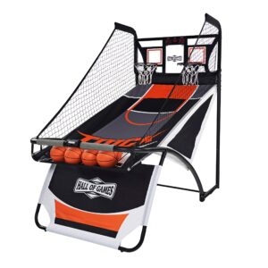 hall of games 2 player arcade basketball game, black/grey