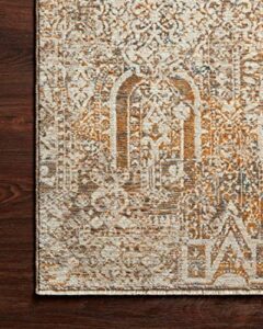 loloi lourdes ivory/orange 2'-7" x 7'-9" runner rug