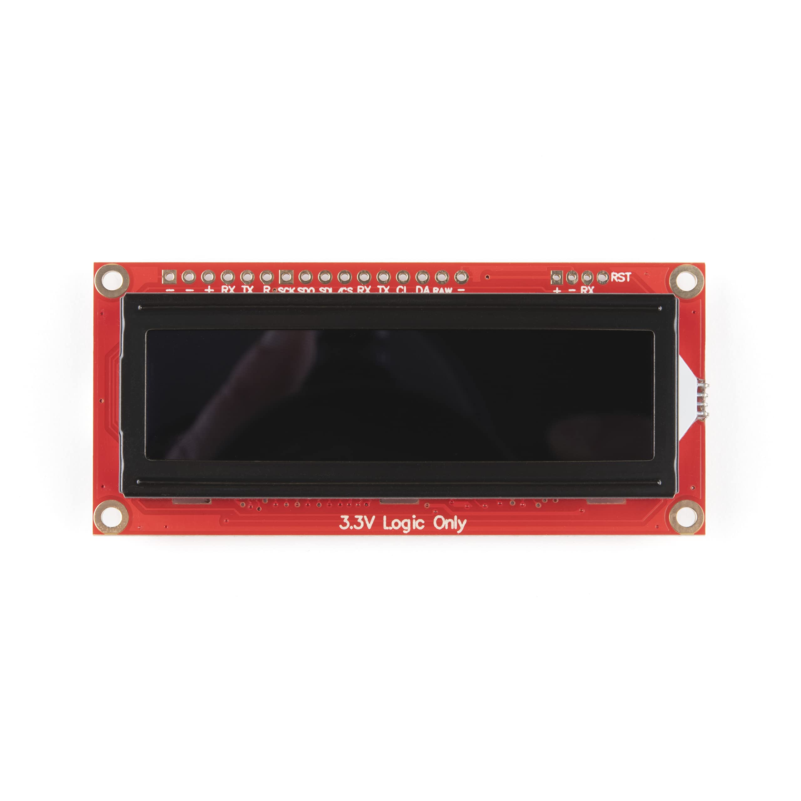 SparkFun 16x2 SerLCD - RGB Text (Qwiic) - Red/Green/Blue Text on Black Display 3.3v Logic and Power